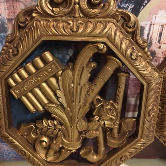 Accessories | Vintage Syroco Wall Decor Musical Themed Plaques | Poshmark